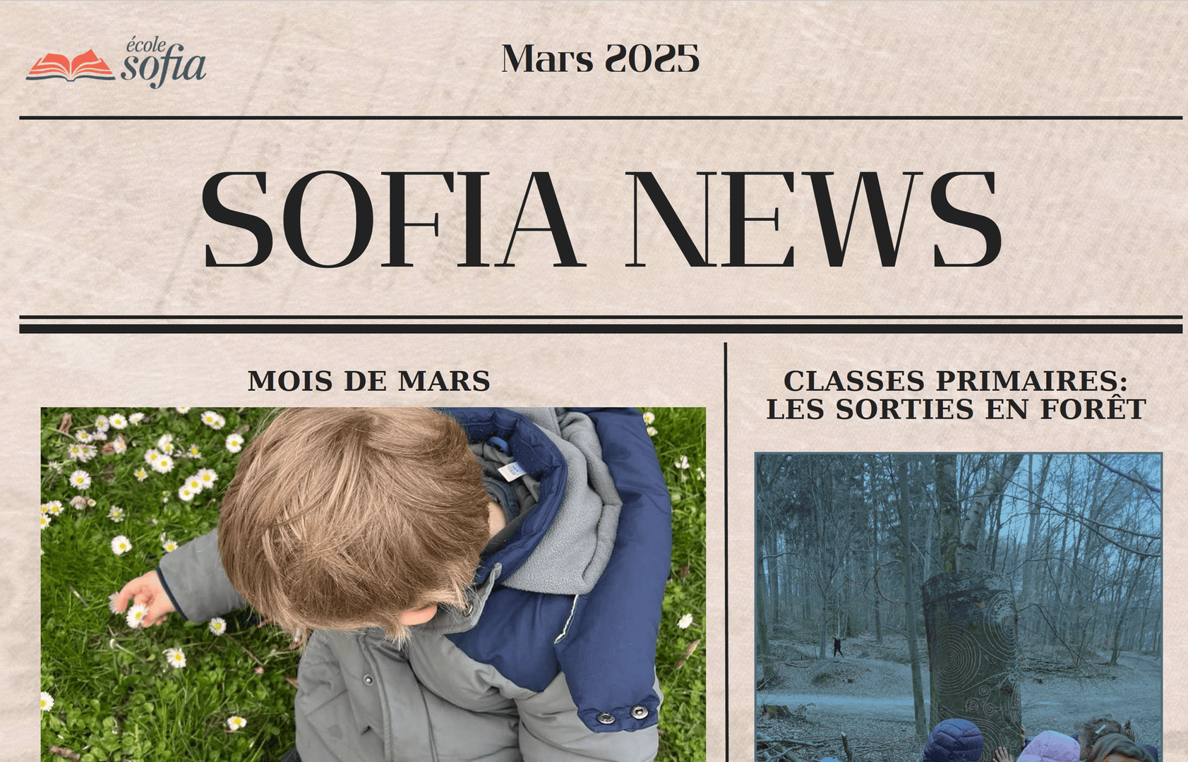 SOFIA NEWS 03 – Mars 2025 - Ecole Sofia Lausanne